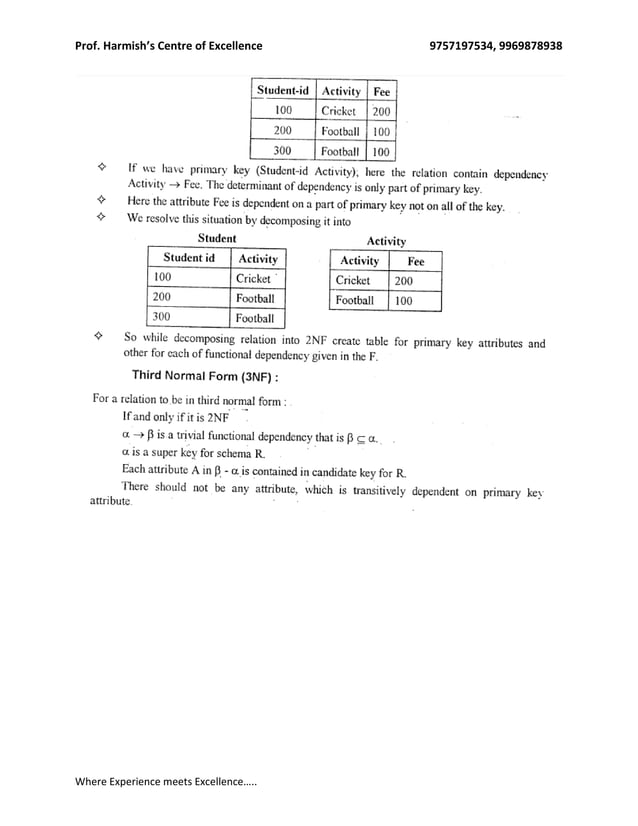 Normalization notes | PDF