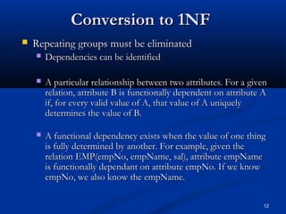 Normalization of database_tables_chapter_4 | PPT