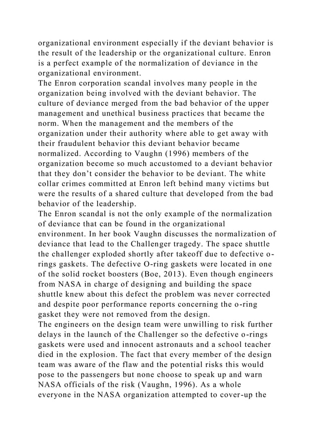 Normalization of Deviance Normalization o.docx