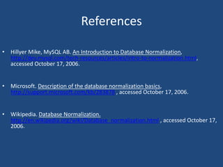 Database Normalization - First, second and Third Normal Forms with an ...