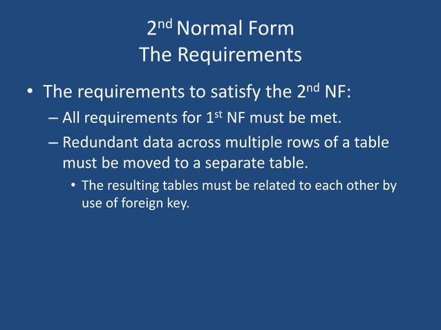 Database Normalization - First, second and Third Normal Forms with an ...