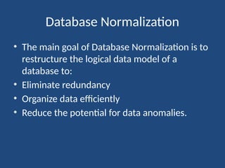Normal forms in DBMS1st Normal Form 2nd Normal Form 3rd Normal Form | PPT