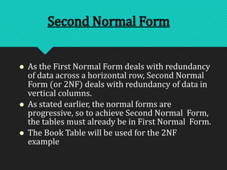 Normalization presentation in Database Management System | PPTX ...