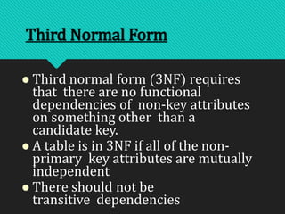 Normalization presentation in Database Management System | PPTX ...