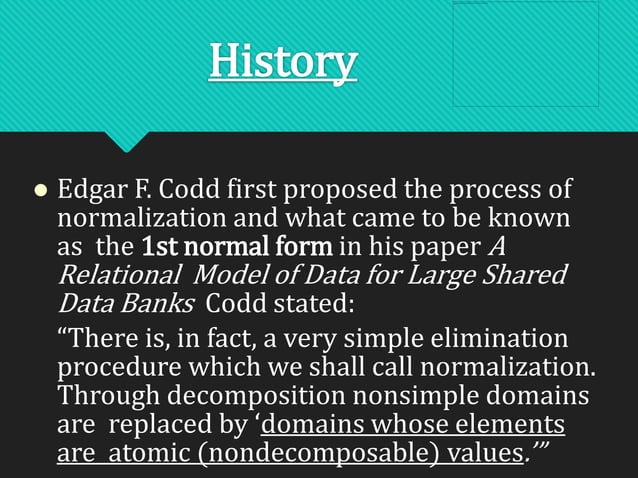 Normalization presentation in Database Management System | PPTX ...