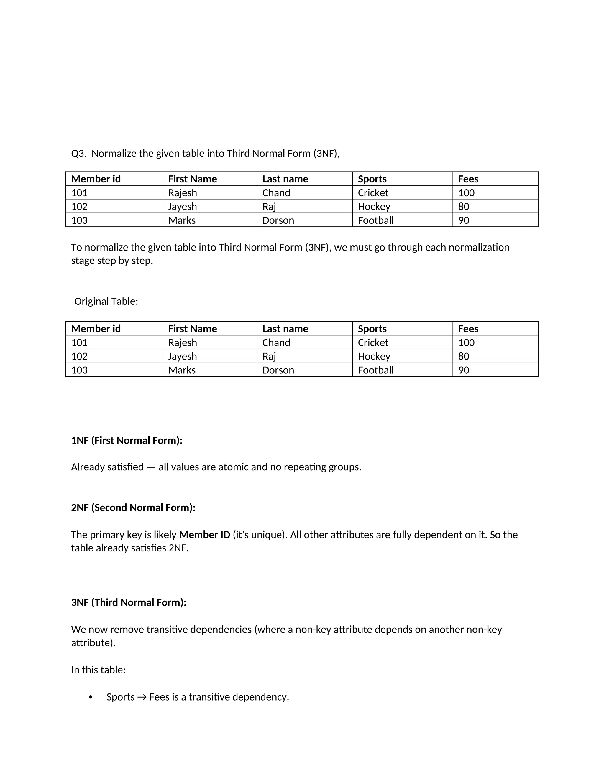 Normalization_problems in Database Management Systems | DOC