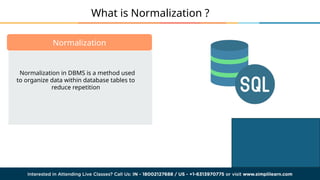 Database Normalization 1NF 2NF 3NF | What is Normalisation in SQL | Normalisation Form ...