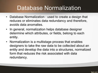 ORACLE: Normalization student | PPT