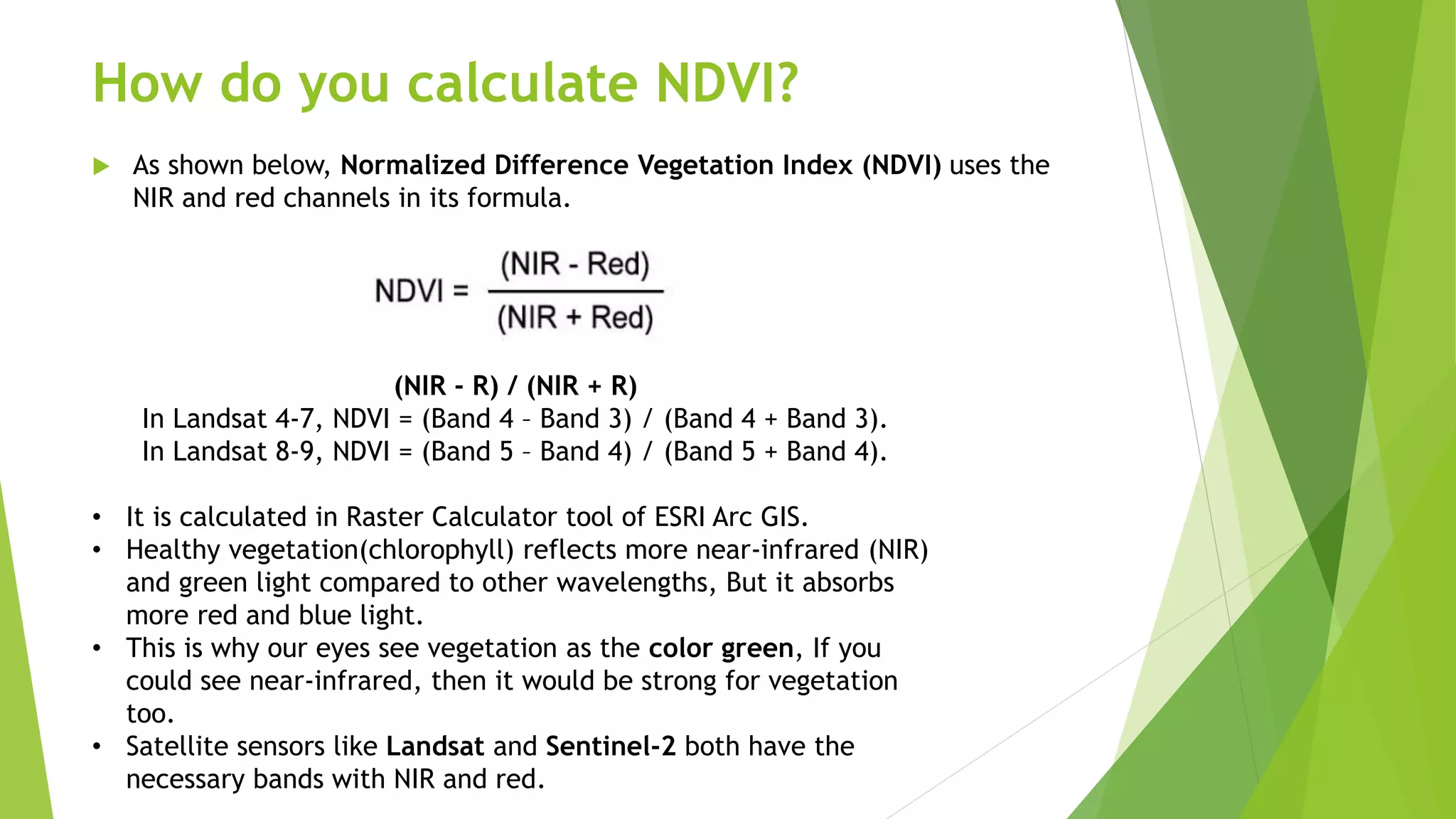 Normalized Difference Vegetation Index | PPTX