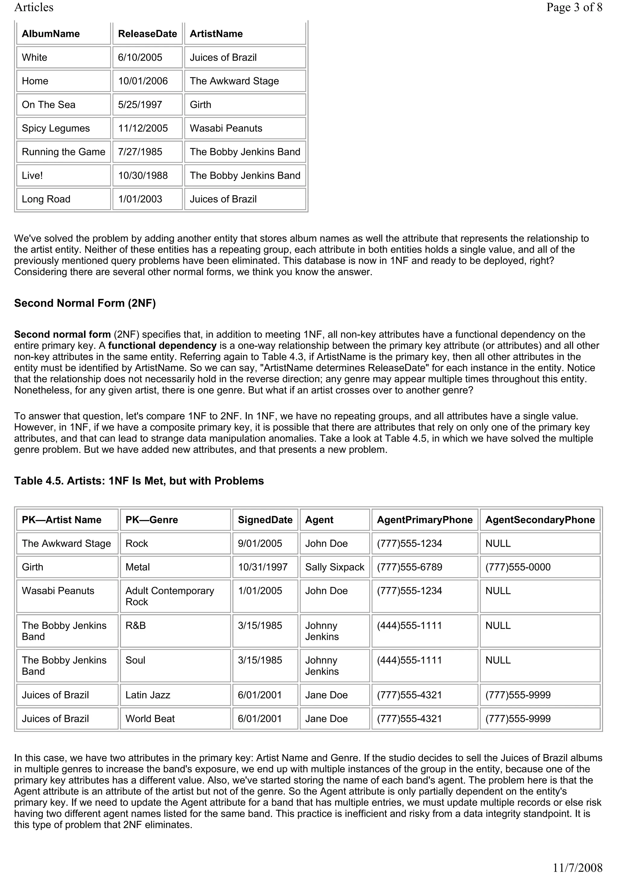 [ ref ] Normalizing a Data Model in SQL Server | PDF
