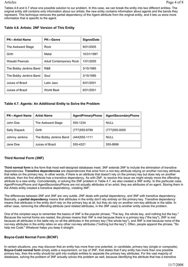 [ ref ] Normalizing a Data Model in SQL Server | PPT