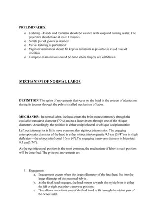 Normal Labor , a presentation by medicos | PDF