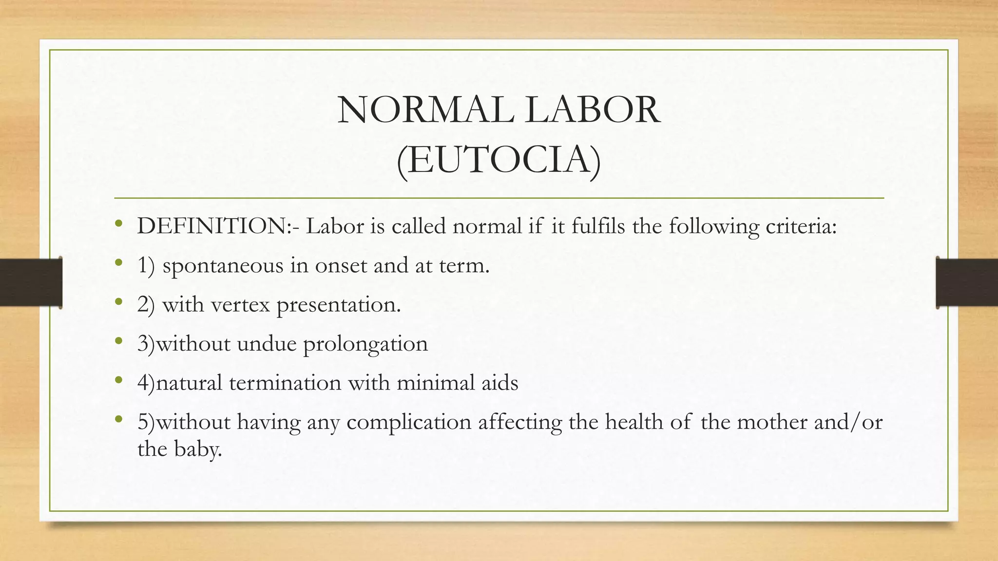 Normal labour | PPTX
