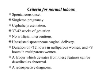 NORMAL_LABOUR and management of all stages | PPT