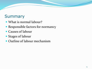 Normal labour intro | PPTX