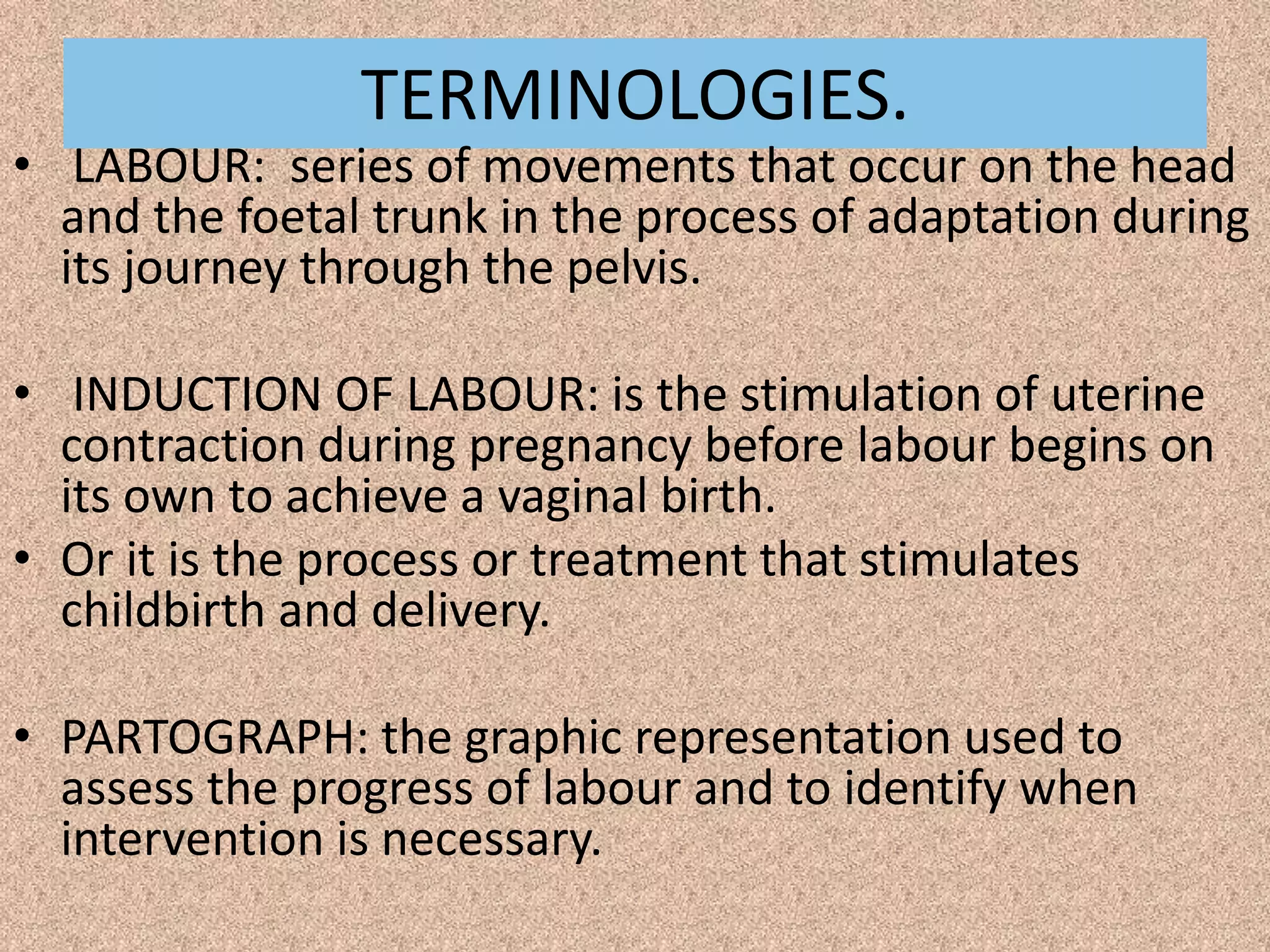 Normal Labour & Nursing Management of First stage of Labour | PPTX