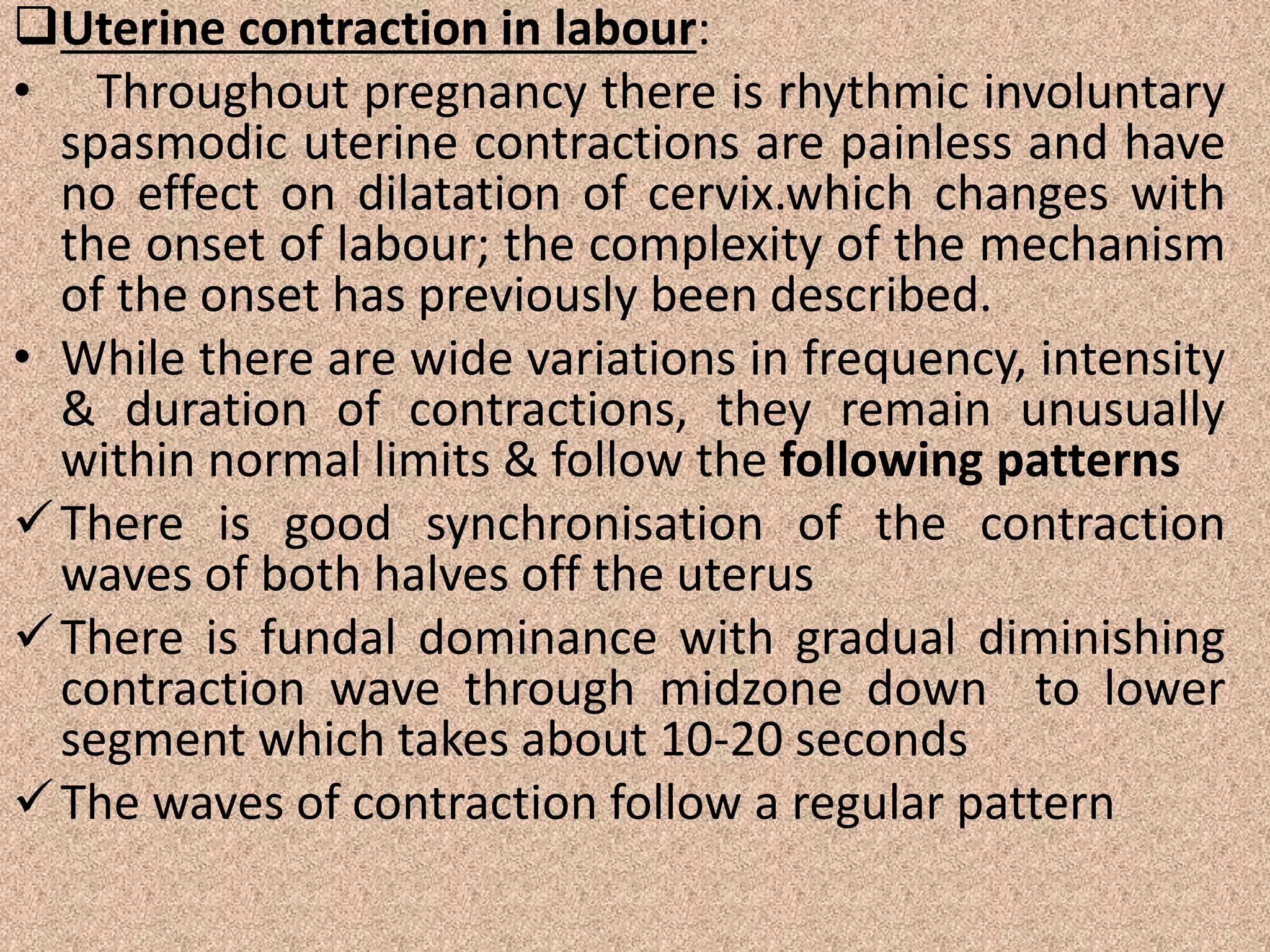 Normal Labour & Nursing Management of First stage of Labour | PPTX