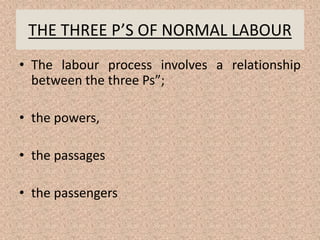 Normal Labour & Nursing Management of First stage of Labour | PPTX