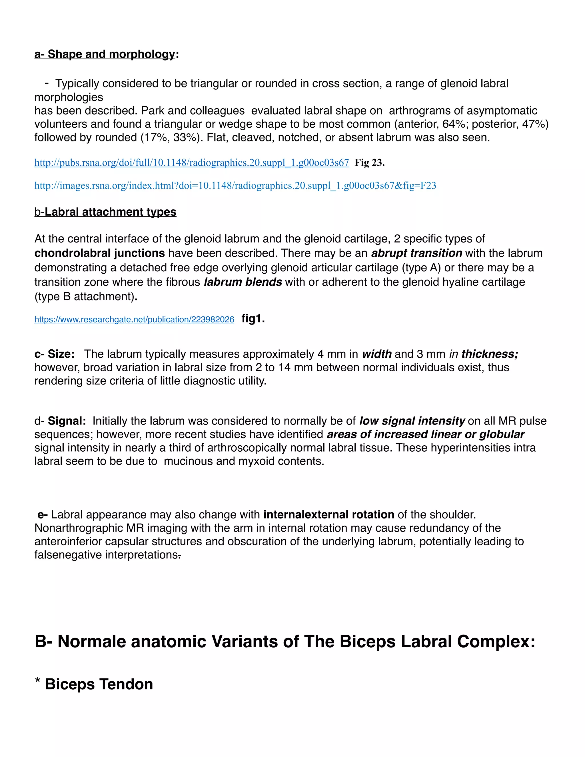Normal Labral Variants - Walif Chbeir | PDF