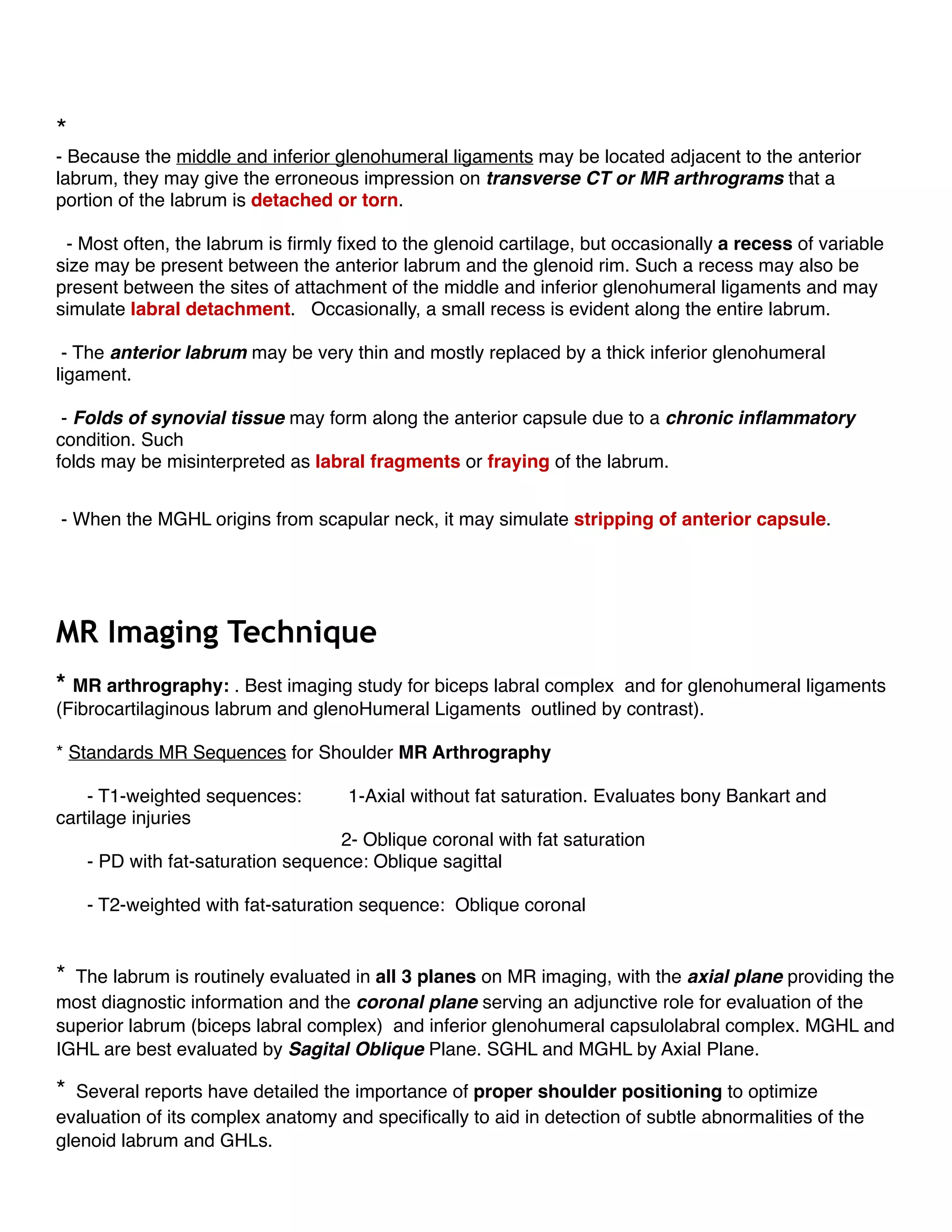 Normal Labral Variants - Walif Chbeir | PDF