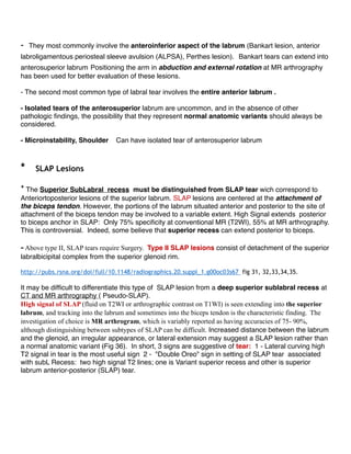 Normal Labral Variants - Walif Chbeir | PDF