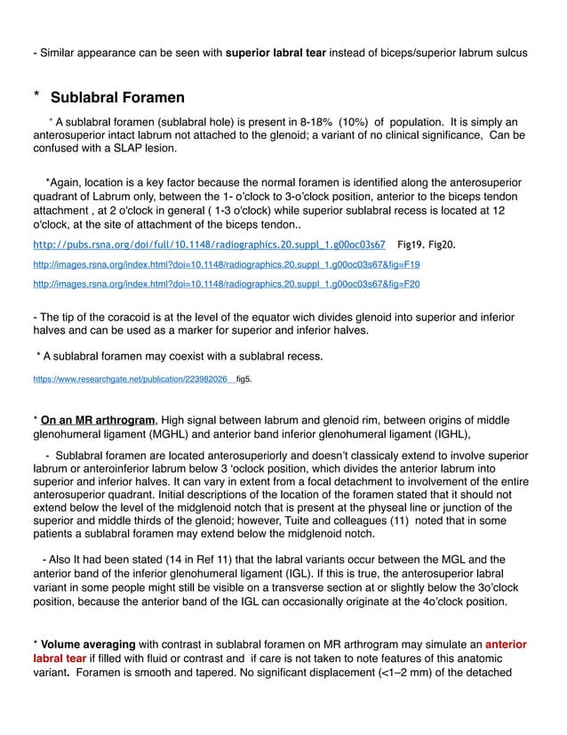 Normal Labral Variants - Walif Chbeir | PDF