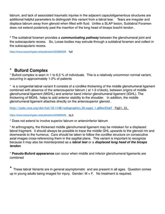 Normal Labral Variants - Walif Chbeir | PDF