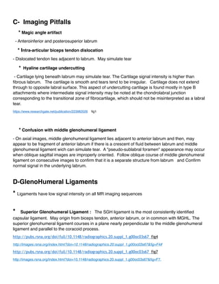 Normal Labral Variants - Walif Chbeir | PDF