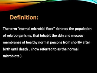 NORMAL HUMAN MICROBIOTA AND TYPES OF MICROBIOTA | PPTX