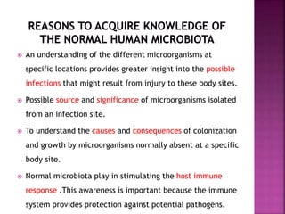 Normal microflora of human body | PPTX