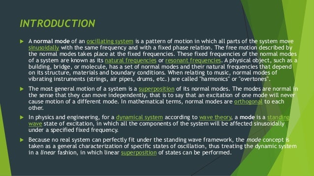 Normal mode ppt PHYSICS