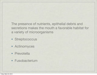 The Human Oral Microflora | PPT