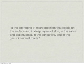 The Human Oral Microflora | PPT