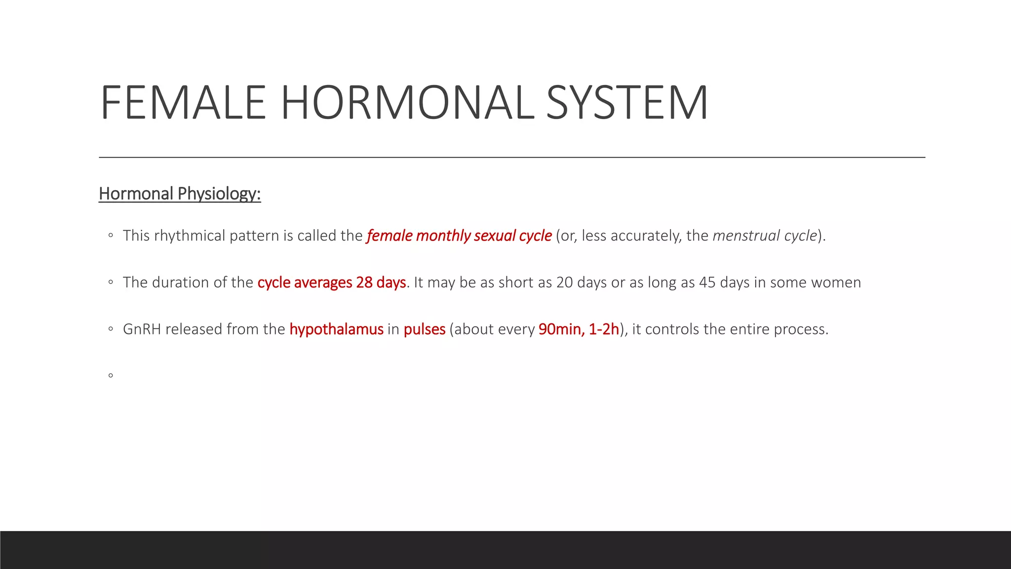 Normal physiology of female reproductive system | PPTX