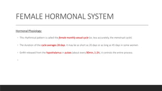 Normal physiology of female reproductive system | PPTX