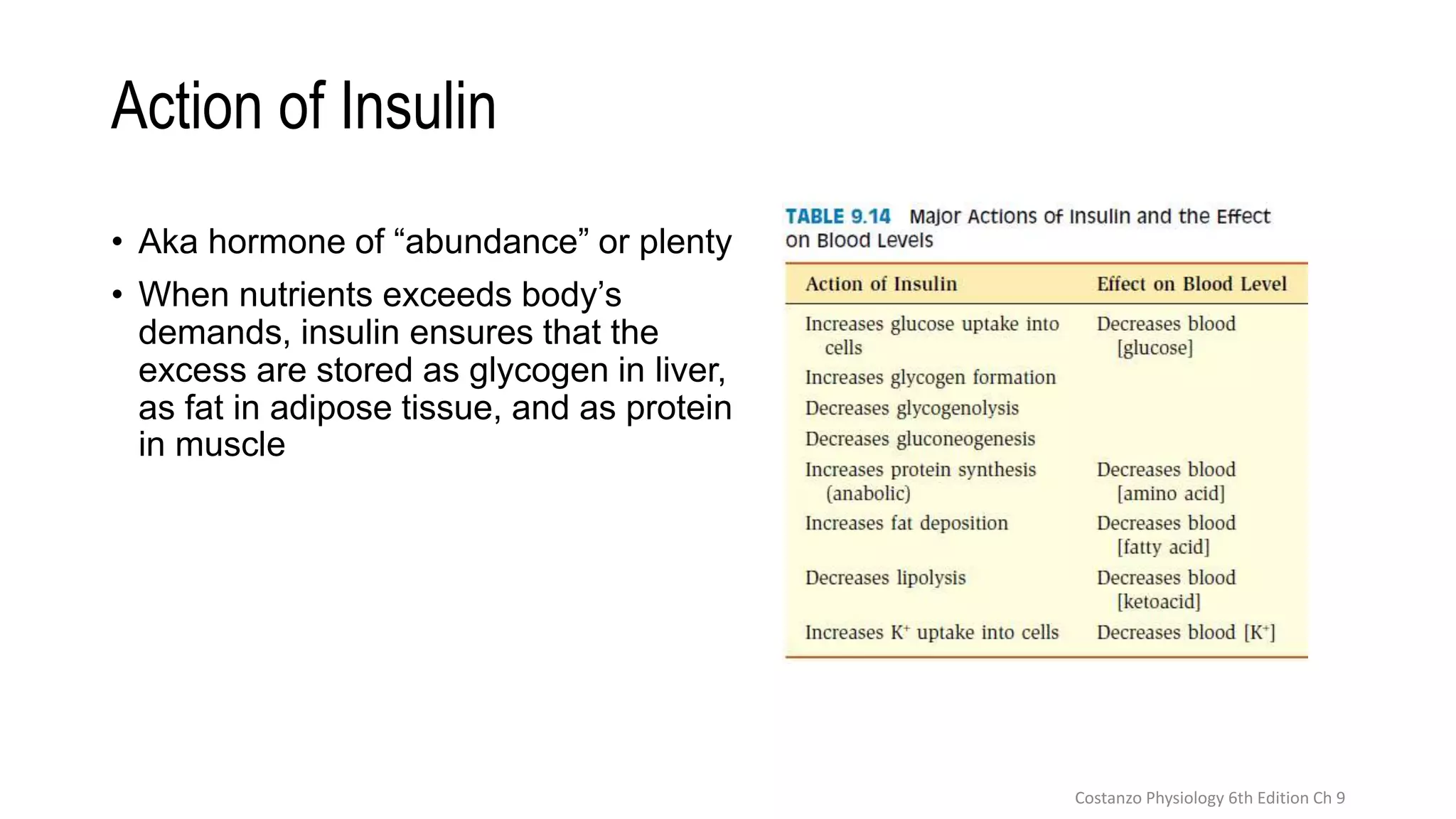 Normal physiology of insulin, Glucagon and Somatostatin | PPTX