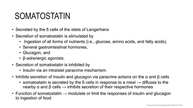 Normal physiology of insulin, Glucagon and Somatostatin | PPTX ...