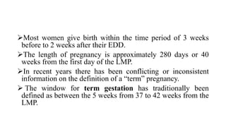 Normal pregnancy sept 2019 classes | PPTX