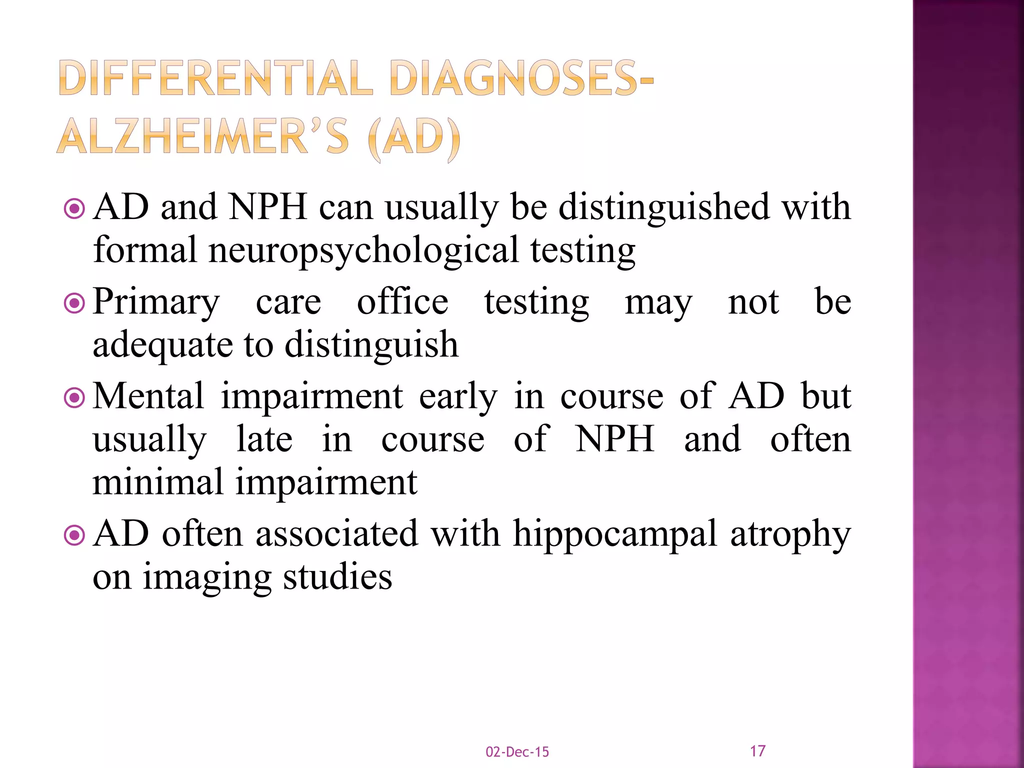 Normal pressure hydrocephalus | PPTX