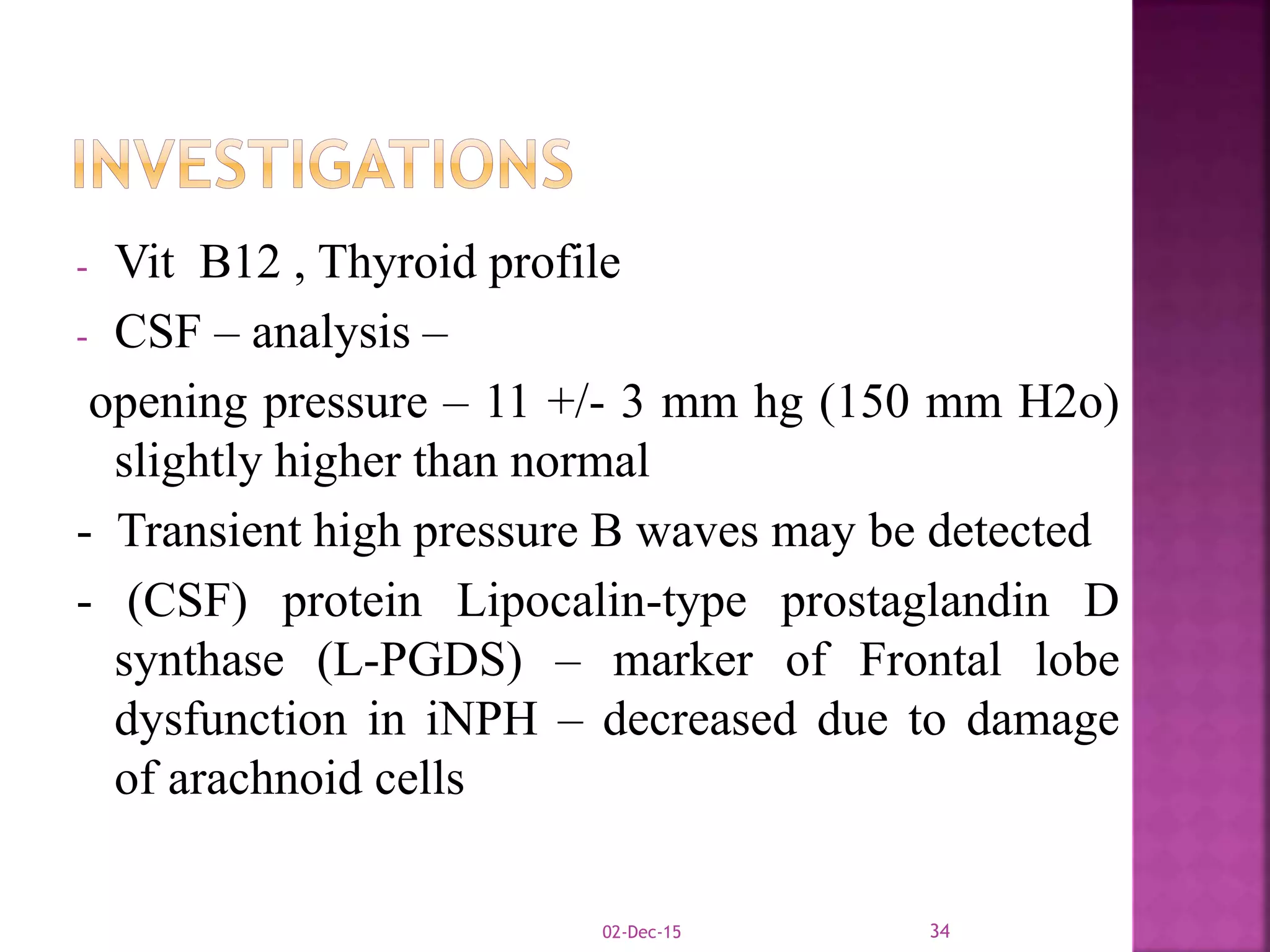 Normal pressure hydrocephalus | PPTX