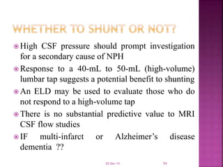 Normal pressure hydrocephalus | PPTX