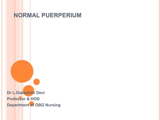 Normal puerperium | PPTX