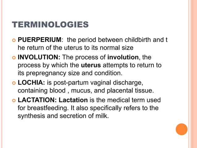 Normal puerperium | PPTX | Pregnancy | Reproductive Health