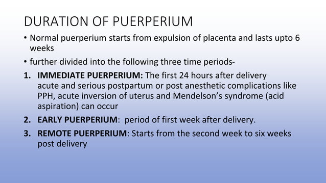 Normal Puerperium - from delivery up to 6weeks by doctor.uterus | PPT