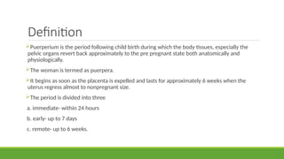 Normal puerperium.pptx obstetrics and gynaecologist | PPTX