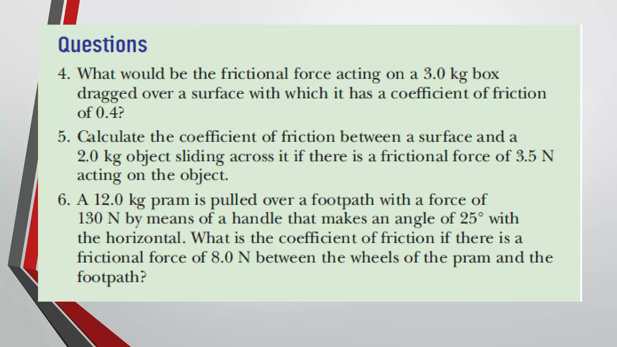 Normal reaction force and friction | PDF
