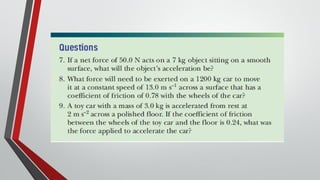 Normal reaction force and friction | PPT