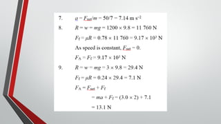 Normal reaction force and friction | PPT
