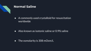 NORMAL SALINE ( 0.9 % SALINE ) - IMPORTANT POINTS .pdf