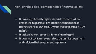 NORMAL SALINE ( 0.9 % SALINE ) - IMPORTANT POINTS .pdf